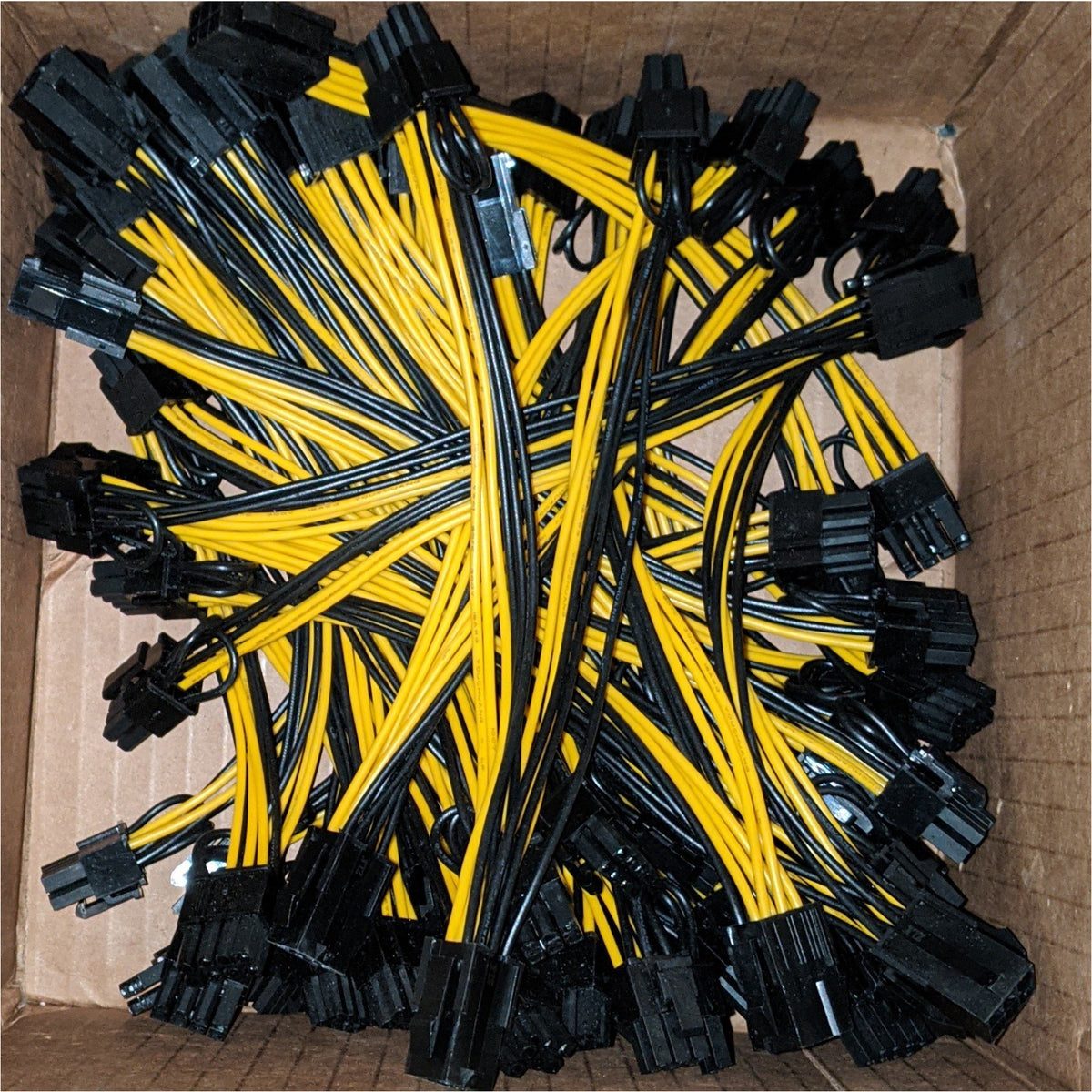 PCI-E 8-pin to 2x 6+2-pin 4-pack Power Splitter Cable PCIE PCI Express ...